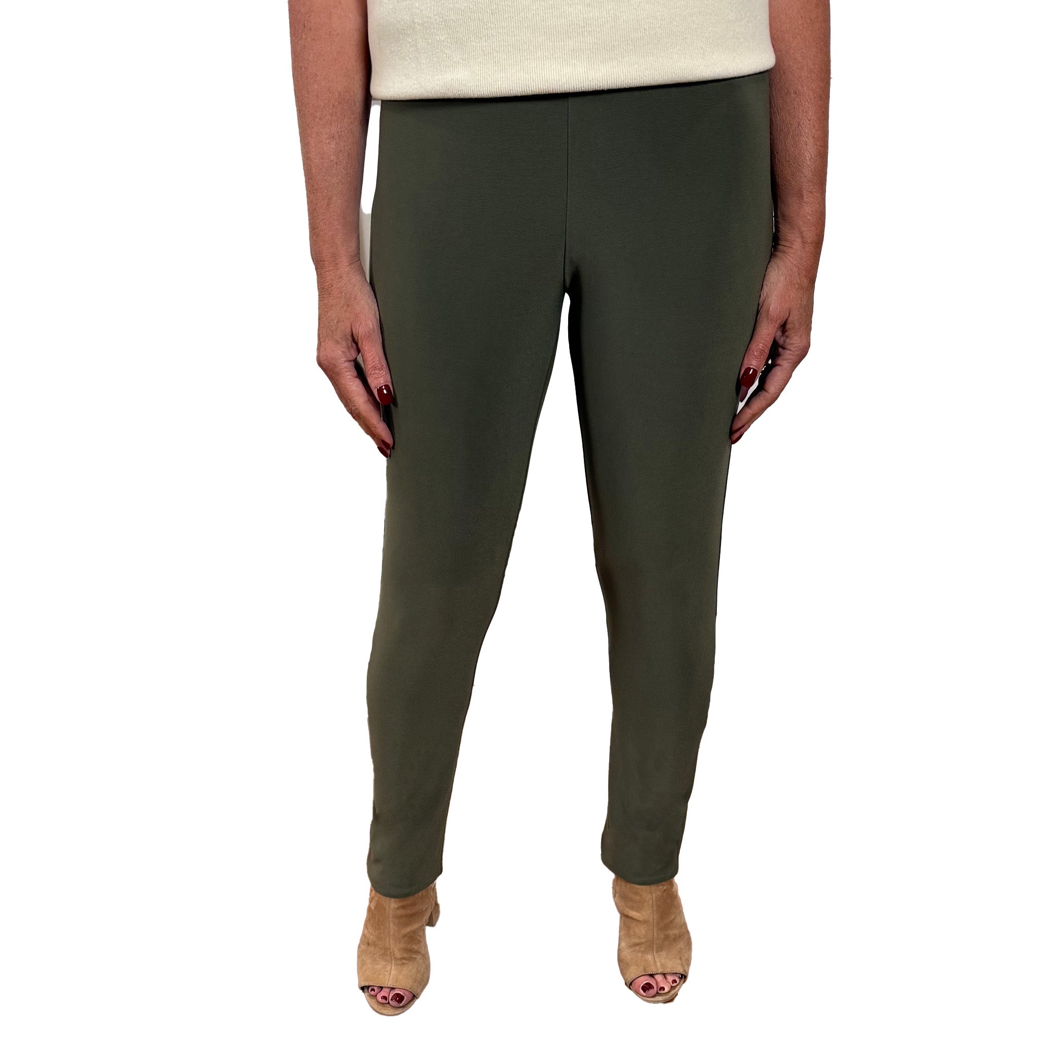 Slinky® Brand Jersey Knit Skinny Pant With Elastic Waist – Slinky Brand